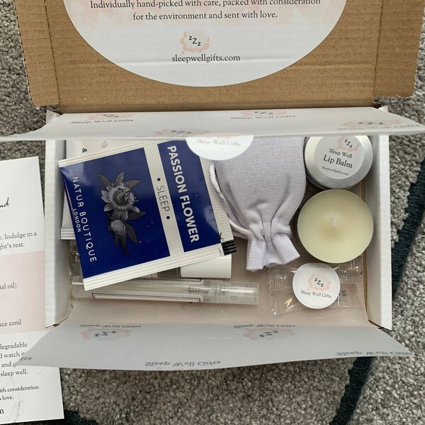 Sleep Well Gift Box /relaxation Pamper Box /wellbeing Letterbox Gift ...