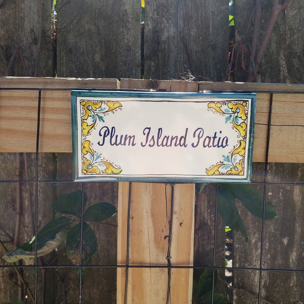 Green Italian House Number Tile, Signs for Home, Personalized Tile ...