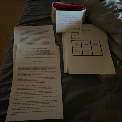 Montessori Grammar Box Mats, Montessori Materials, Montessori Language ...