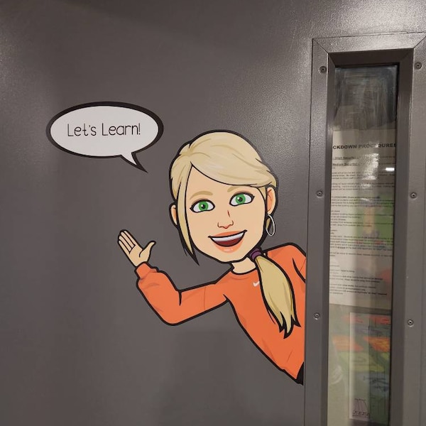 Color Personalized Bitmoji Decal (removable Vinyl) - Etsy
