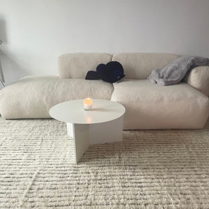 Ivory Grey Wool Rug Moroccan Beni Ourain Berber Hand Knotted Wool Rug ...