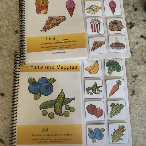 Sentence Starter Adapted Books for Speech Therapy / Special Education ...