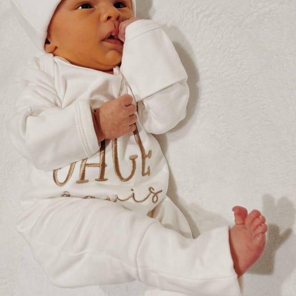 Baby Coming Home Outfit, Personalized Baby Gift, Custom Baby Apparel ...