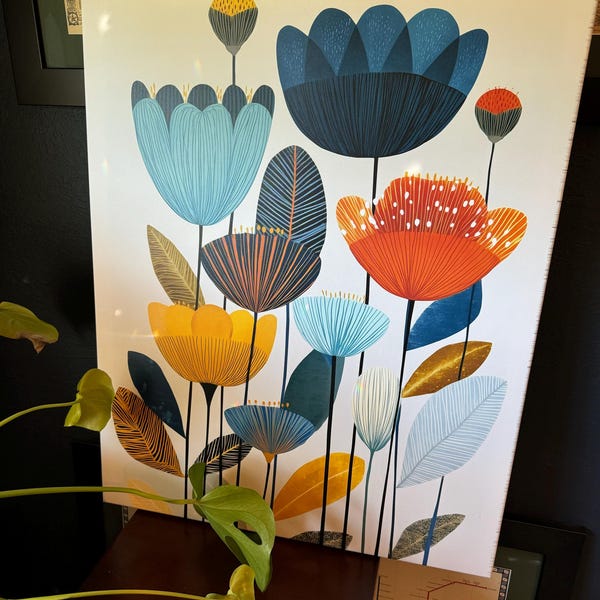 Coffee Line Art Print Abstract Cafe Decor Black on Beige Minimal Cafe ...