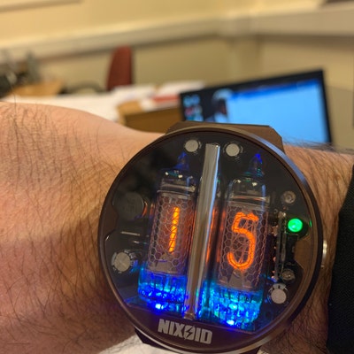 Nixie Tube Wrist Watch Wristwatch Clock Tubes IV-16 Futuristic Numitron ...