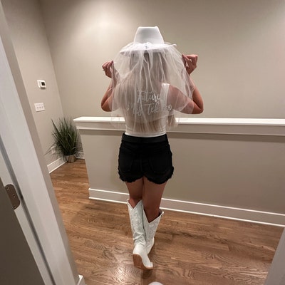 White Bride Cowgirl Hat Nashville Bachelorette Cowboy Hat Bride's Last ...