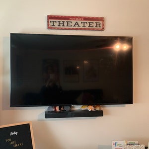 Theater Wood Sign, Home Theater Decor, Movie Lover Sign, Movie Room ...