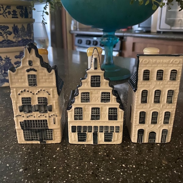 1-105 KLM Delft Blue House, KLM Dutch Houses, Holland Canal Houses ...
