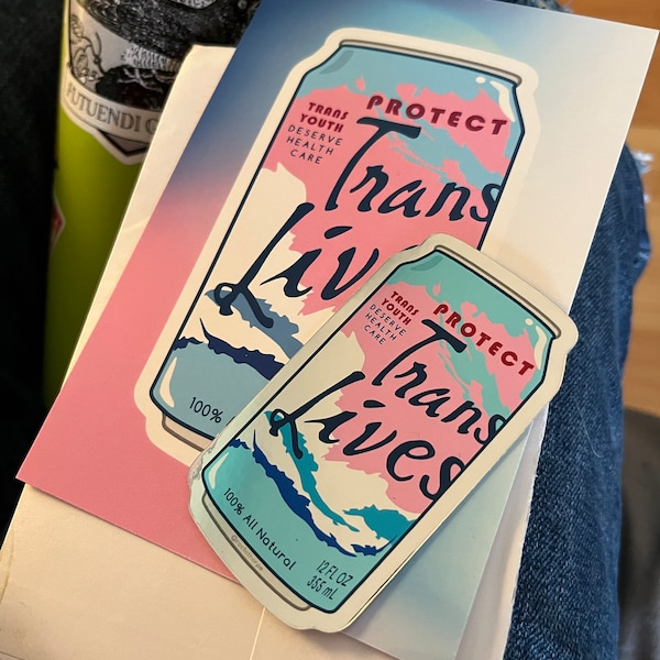 Protect Trans Lives Sticker | Trans Pride Chrome Decal | LGBTQ+ Laptop ...