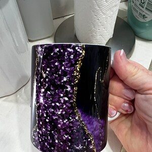 Purple Agate Mug, Purple Coffee Mug, Purple Mug, Purple Lover Mug, Gift ...