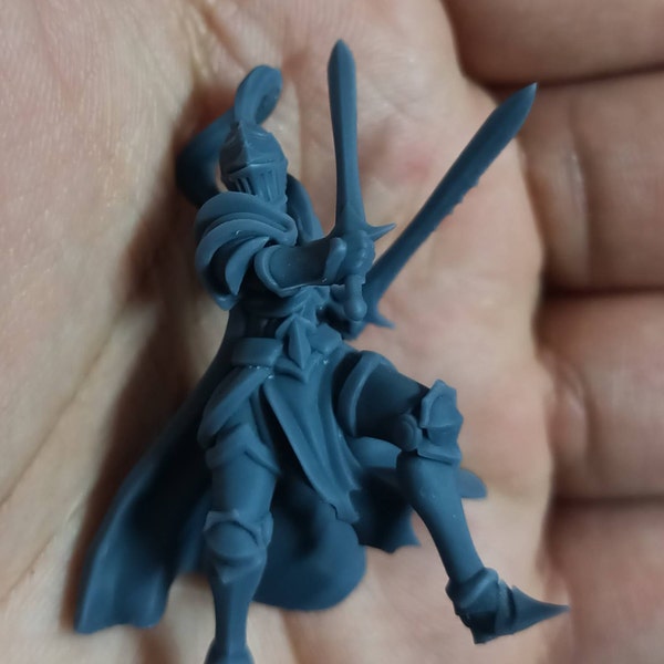 Armored Knight Miniature Dungeons and Dragons Mini RPG Tabletop ...