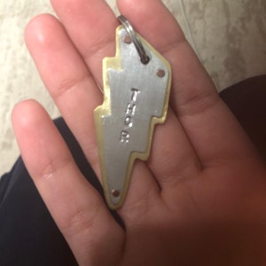 Lightning Bolt Pet Tag - Etsy