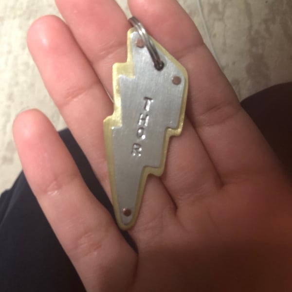 Lightning Bolt Pet Tag - Etsy