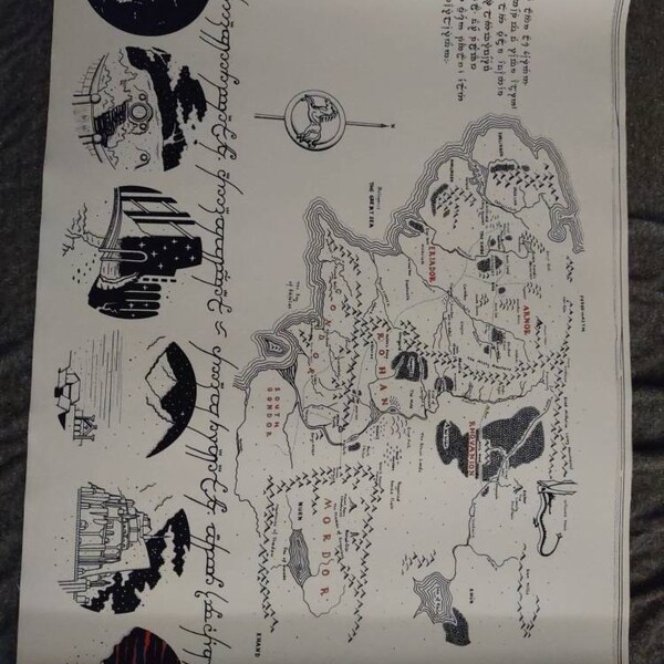 Hand Drawn Map of ACOTAR World, Court of Thorns and Roses Series ...