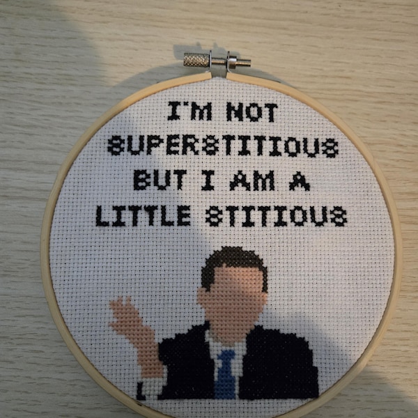 The Office - Michael Scott Superstitious Quote - Cross Stitch Pattern ...