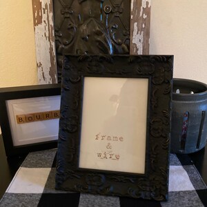 Satin Black Picture Frame Victorian Gothic Style A4 4x4 4x6 | Etsy