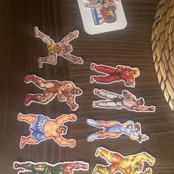 Street Fighter 2 | Card Fighters - Set 4 | Vinyl Stickers | Laptop ...