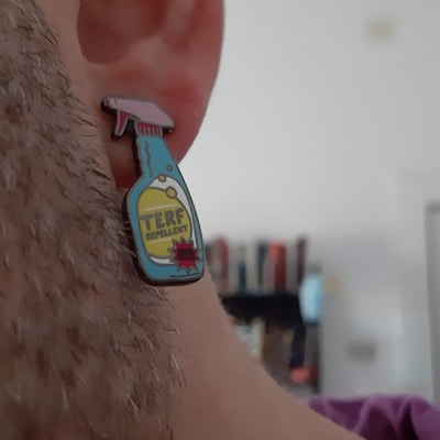 TERF Repellent Pin Terf Pin Trans Pride Enamel Pin Anti - Etsy