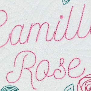 Classic Cursive Bean Stitch, Vintage Stitch Machine Embroidery Design ...