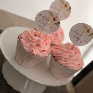 Rose Gold Mercury Glass Wedding Cupcake Wrappers Rose Gold | Etsy