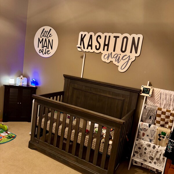 Large Wood Name Sign, Nursery Name Sign, Girl Name Sign, Above Crib ...