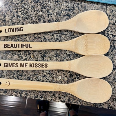 Custom Wooden Spoon-personalized Wooden Spoon-laser Engraved Wooden ...
