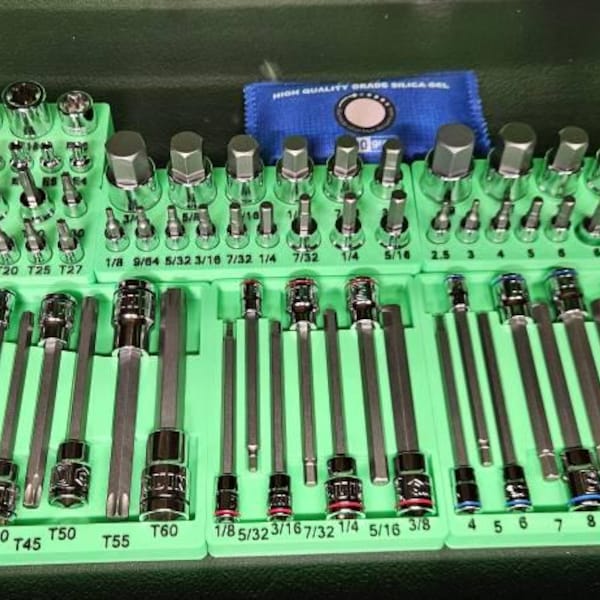 Master Bit Socket Organizer – Compatible With Harbor Freight Quinn 87pc ...