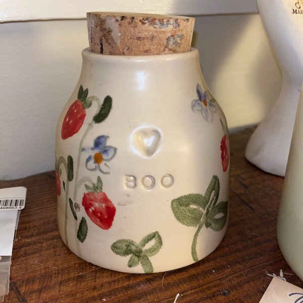 Strawberries, Pet Urn, Cat Urn, Pottery Urn for Animals, Floral - Etsy