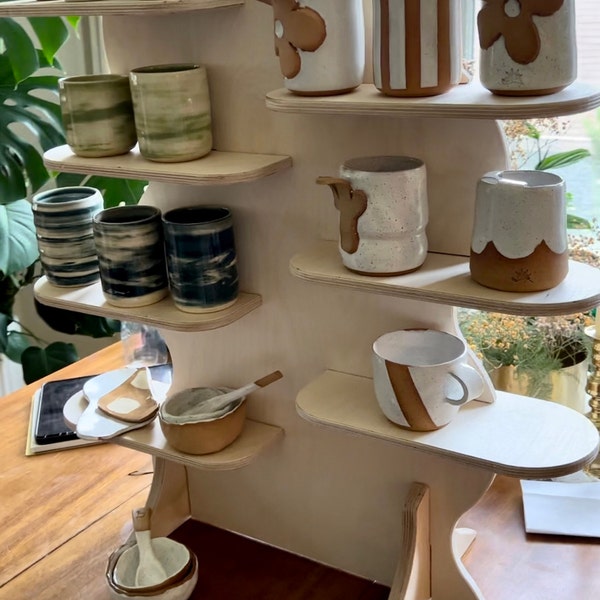 Asymmetrical Wavy Collapsible Stand, Retail Display, Market Display ...