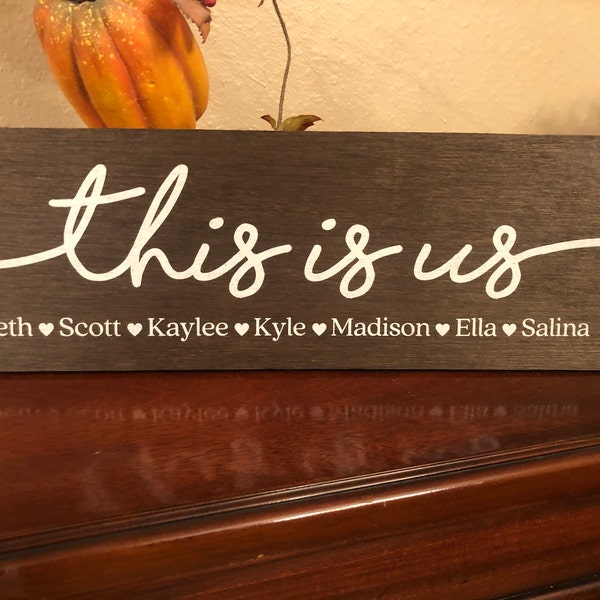 Personalized This is Us Sign Wood Sign, Housewarming Gift, Personalized ...
