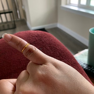 Natural Shape Solid Soft 24k Gold Ring - Etsy