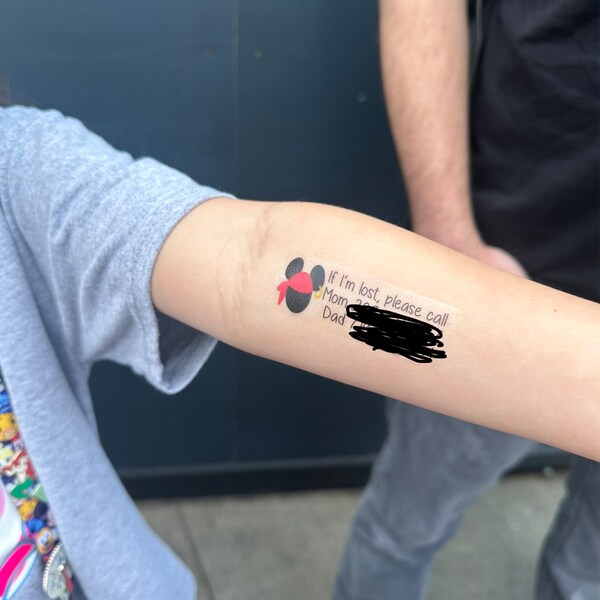 Temptoo - Child Safety Tattoos - Safety ID Tattoos - Temporary Tattoos ...