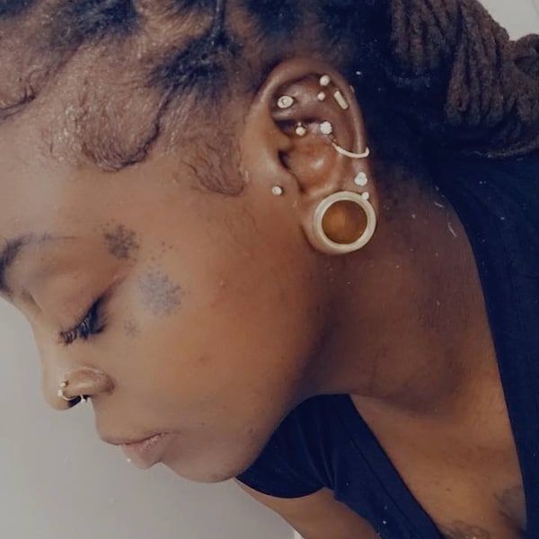 16G Evil Eye Eyebrow Ring/rook Barbell/curved Barbell/rook Earring/rook ...