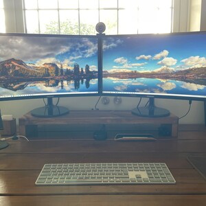 Rowlands Rustic Hand Built Monitor Shelf Stand - Etsy UK