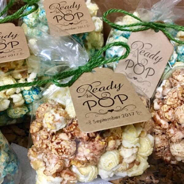 Fixin' to Pop Baby Shower Favor Kits-3 TAG COLORS | Popcorn Favor-20 ...