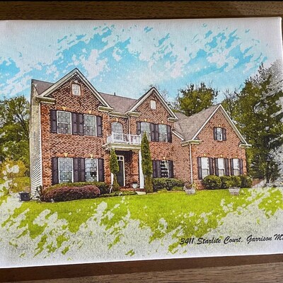 Custom Digital House Plan Artwork, Blueprint Floor Plan, Architectural ...