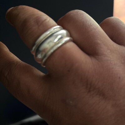 Beads Ring, 925 Sterling Silver, Orbit Ring, Silver Ring, Anxiety Ring, Beads Orbit on Silver ...