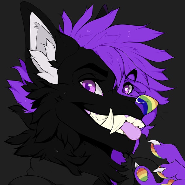 Furry Icon Fursona Emotes Furry Sticker Lines - Etsy