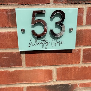 Personalised Modern Contemporary House Door Sign 3D Numbered House Sign ...