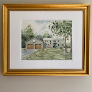 Custom House Drawing, House Illustration, Watercolor House Painting ...