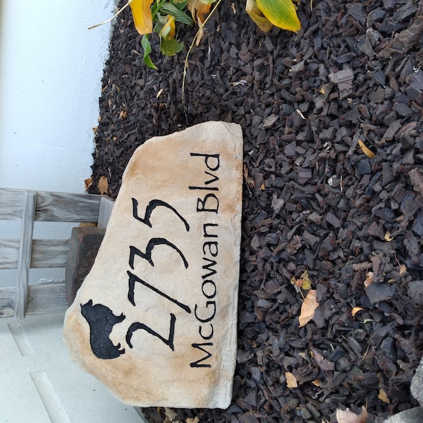 LARGE ENGRAVED Address Marker. Free Design, Text, Graphics & Color ...