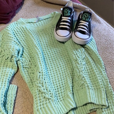 Monogram Canvas Sneaker Shoes, Personalized Womens Shoes, Ladies Canvas ...