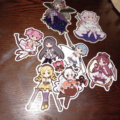 Madoka Magica & Magia Record Vinyl Stickers for Laptop Skateboard ...
