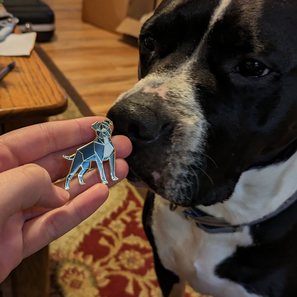 Black Pit Bull Enamel Pin,pit Bull Jewelry,dog Pin,dog Gift,dog Lover ...