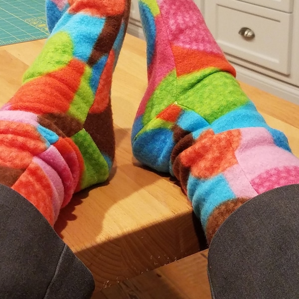 Fleece Socks PDF Full Size Sewing Pattern Instant Downloadfleece Socks ...