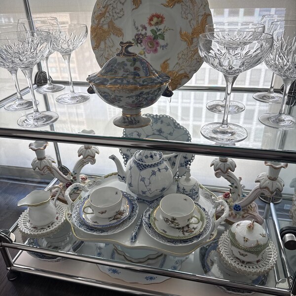 Antique German Teacup and Saucer, Pink Lusterware, "amistad", Victorian ...