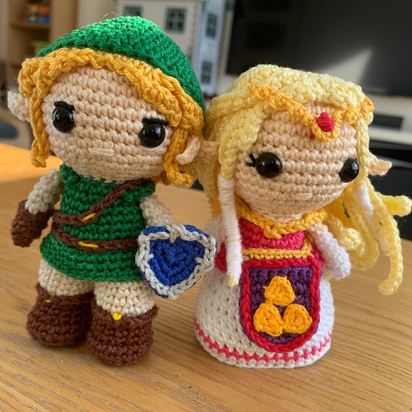 Zelda and Link Amigurumi Dolls - Crochet PDF Patterns by Crochelandia ...