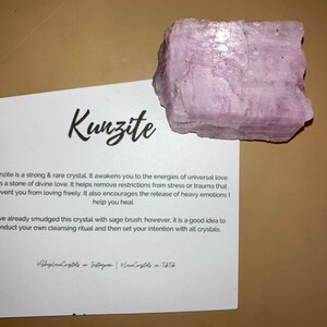 Kunzite Raw Crystal Rare High Quality Natural Raw Kunzite Metaphysical ...