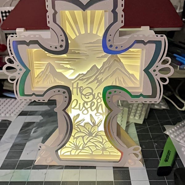 Cross Shadow Box Svg, Easter Shadow Box Svg, Resurrection Shadow Box ...