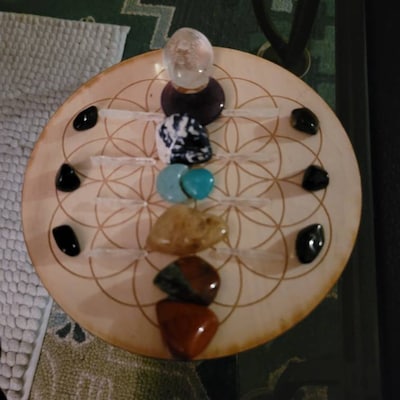 Sun Moon Crystal Grid Color Sun Moon Altar Decoration - Etsy
